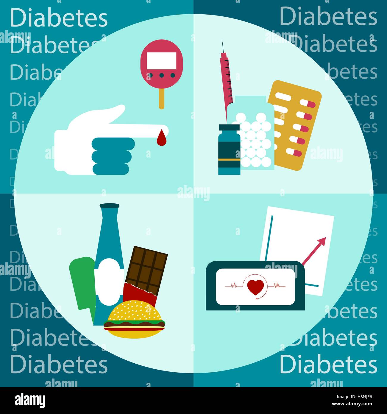 Diabetes Vector illustration Stock Vector Image & Art - Alamy