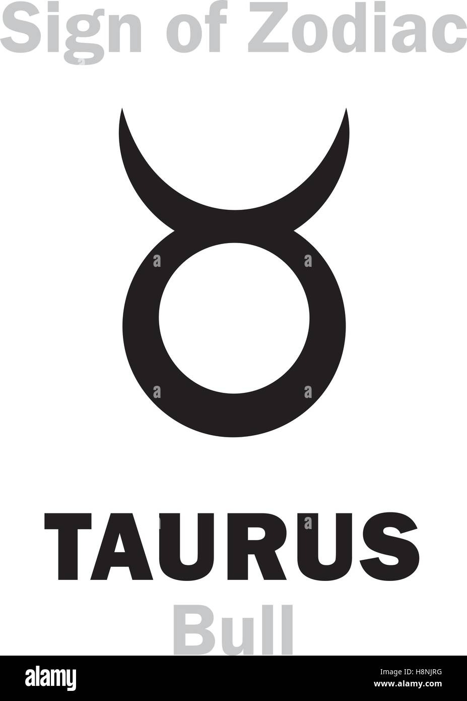 Astrology: Sign of Zodiac TAURUS (The Bull Stock Vector Image & Art - Alamy