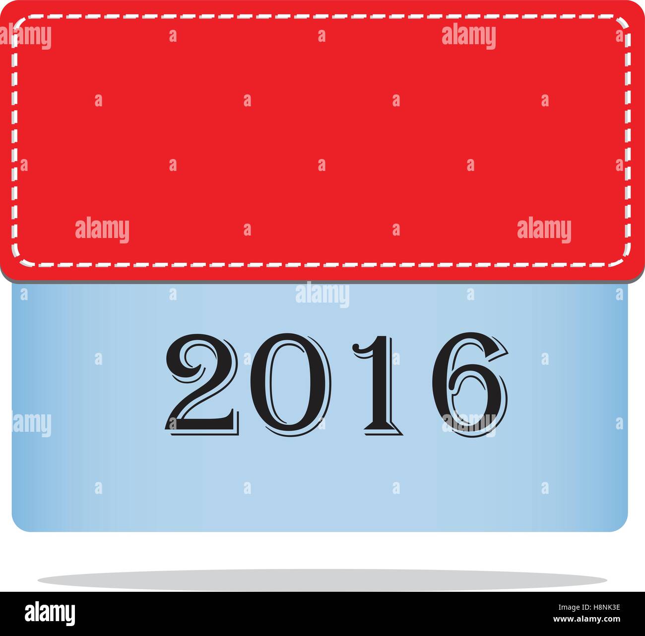 Vector illustration beautiful calendar icon in 2016 on white background ...