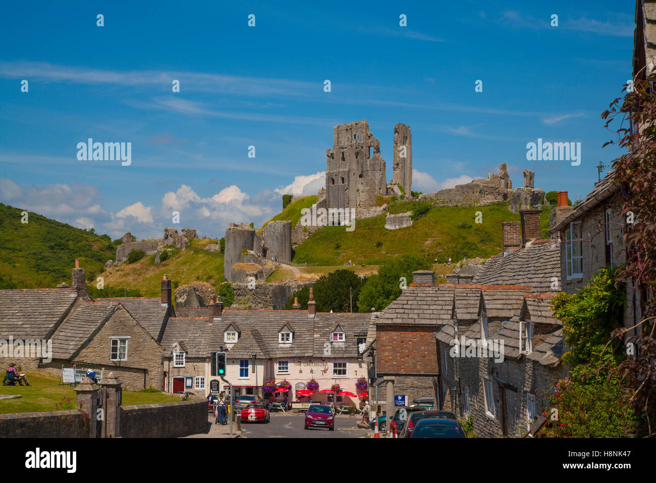 Corfe Castle, Village & Castle, Dorset,England Stock Photo - Alamy