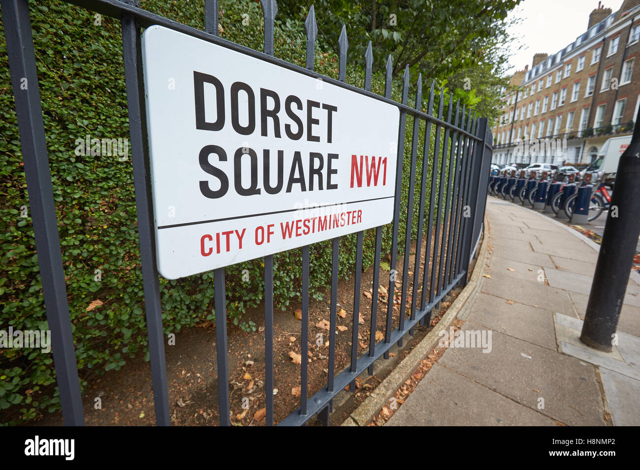 A street sign for Dorset Square in Westminster, London Stock Photo - Alamy