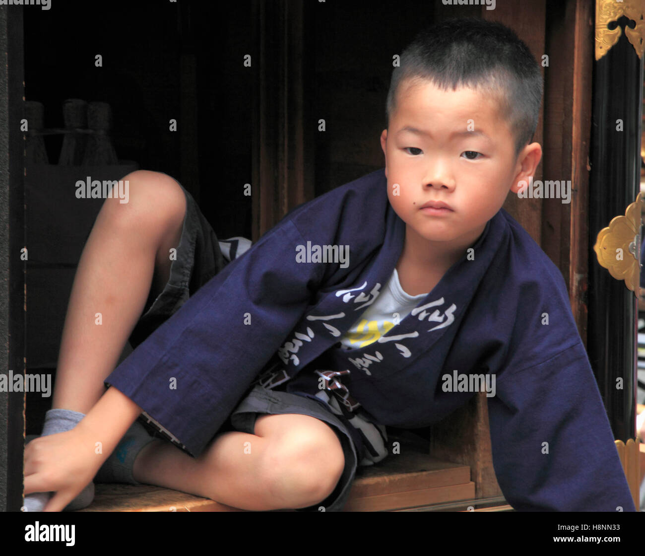 Japan, Gifu, Takayama, festival, people, boy, child Stock Photo - Alamy