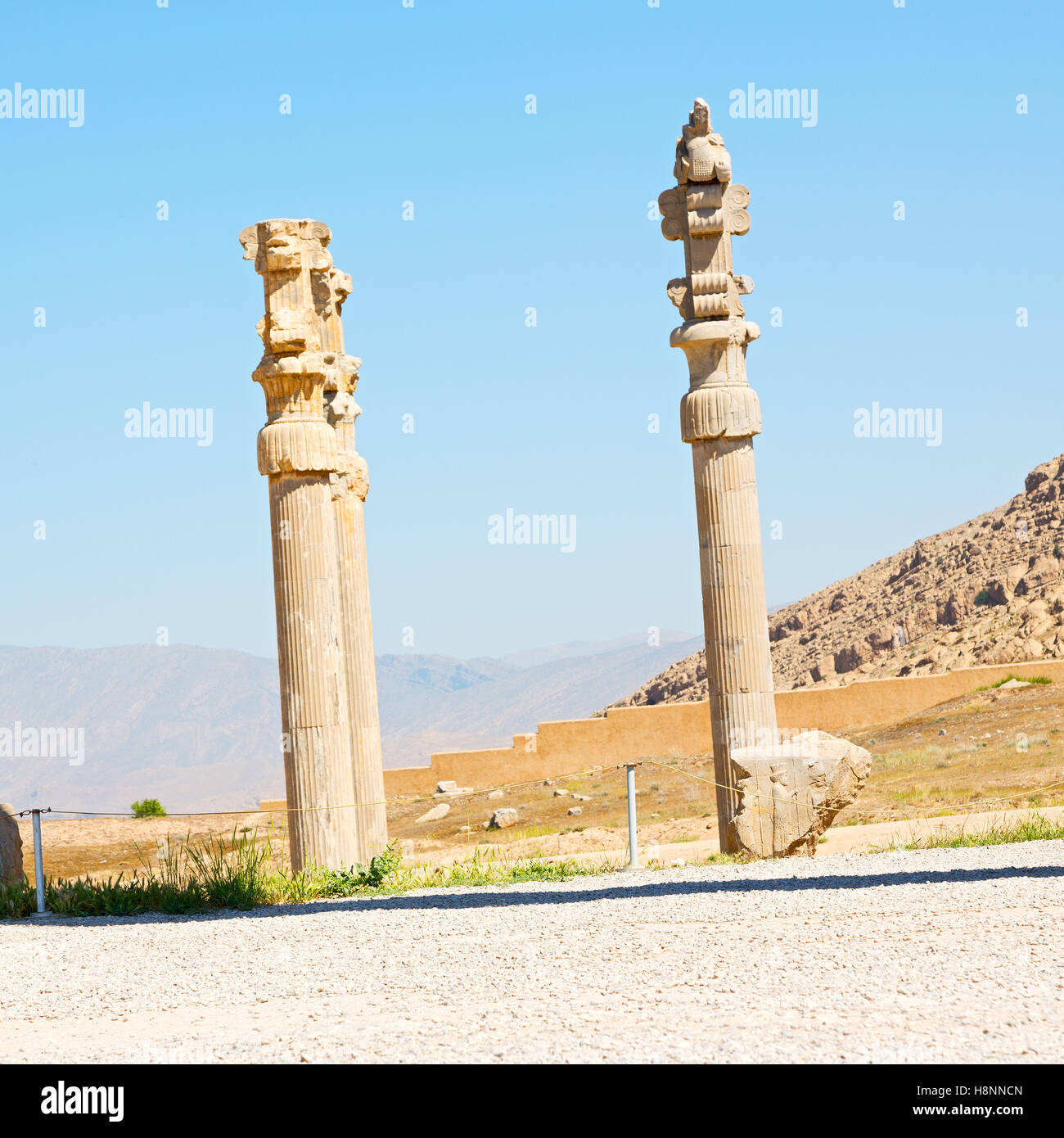 blur in iran persepolis the old ruins historical destination monuments ...