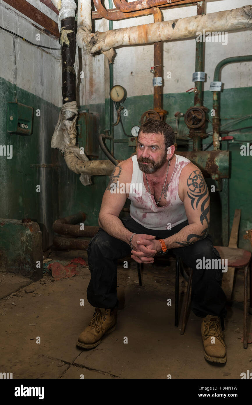 A woman and a man are working in the boiler room Stock Photo - Alamy