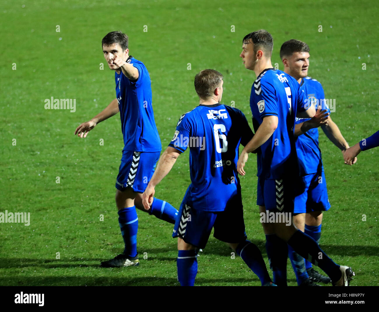 Curzon Ashton's Adam Morgan celebrates scoring his teams first goal of ...