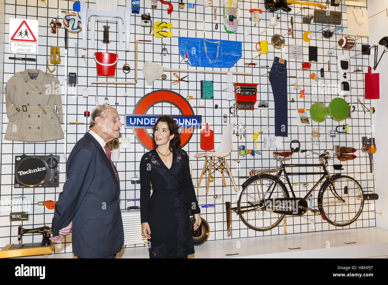 The Duke Of Edinburgh and Alice Black, Deputy Director of the Design ...
