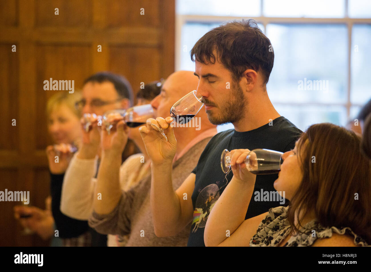 Wine testing session at the BBC Good Food Show at Olympia London Stock ...