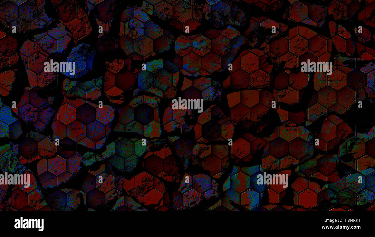 The 3d rendering colorful hexagon pattern with nice color Stock Photo ...