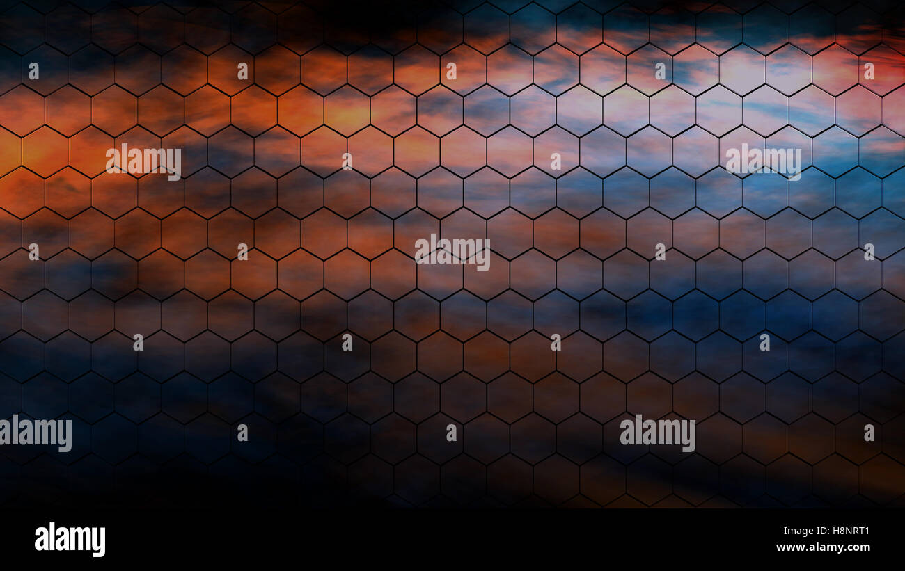 The 3d rendering colorful hexagon pattern with nice color Stock Photo ...