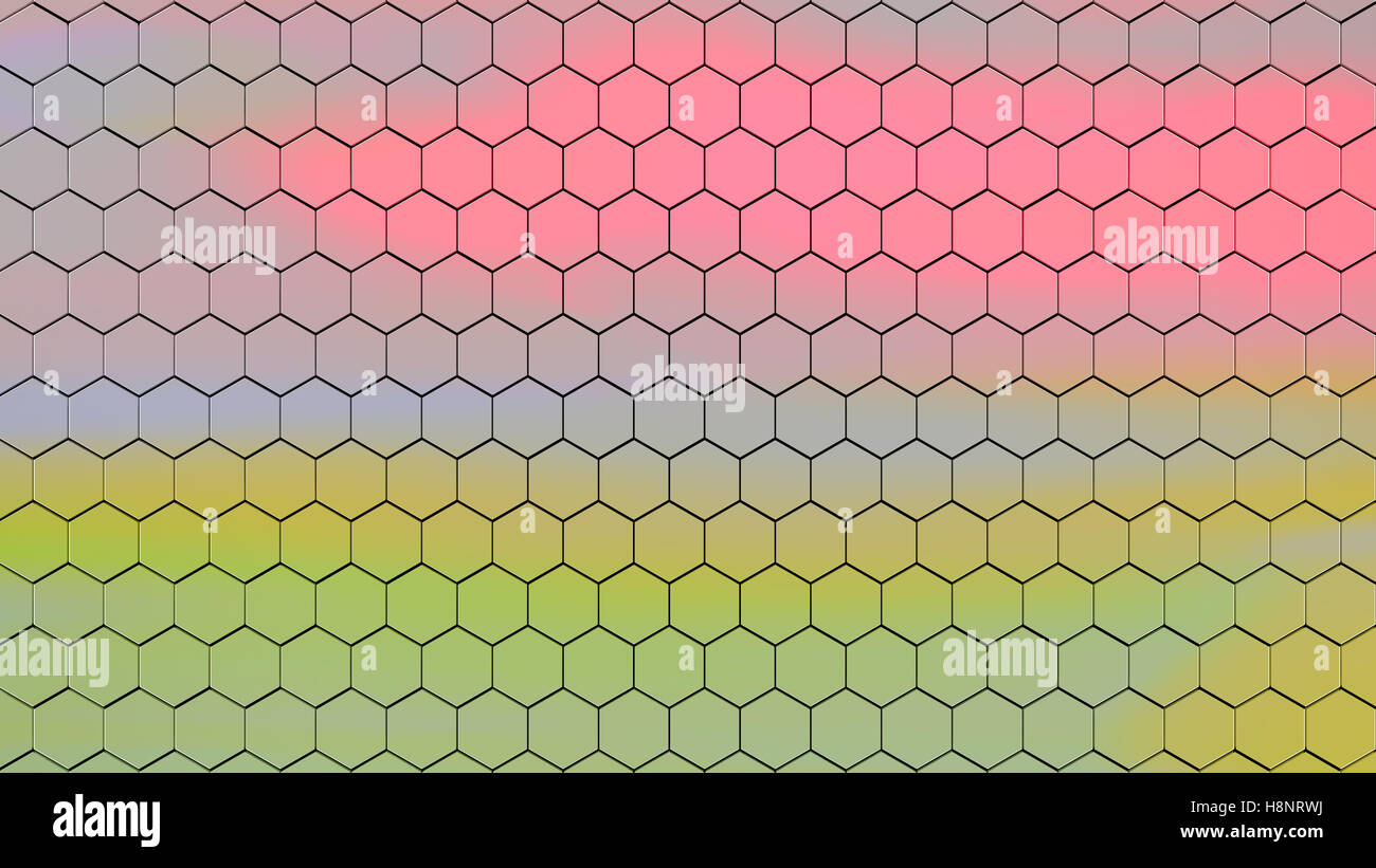 The 3d rendering colorful hexagon pattern with nice color Stock Photo ...