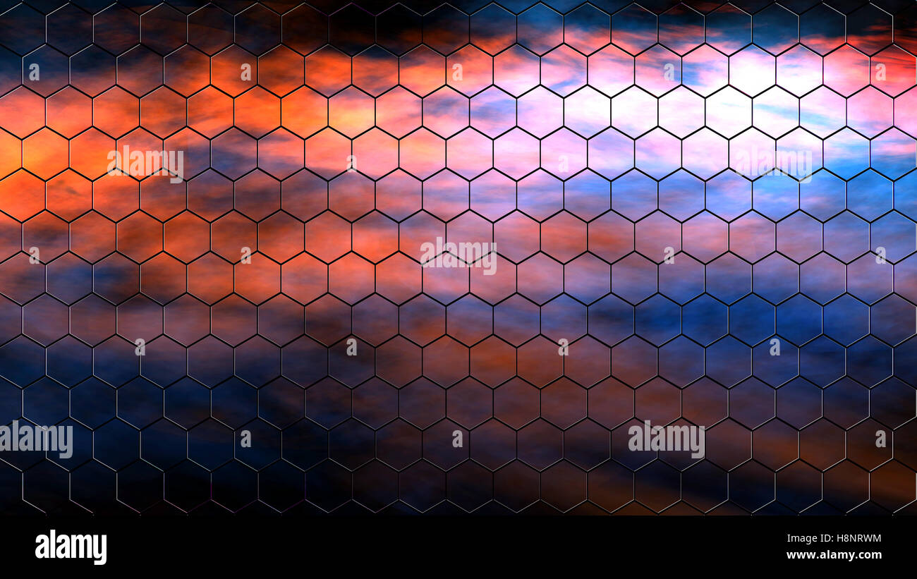 The 3d rendering colorful hexagon pattern with nice color Stock Photo ...