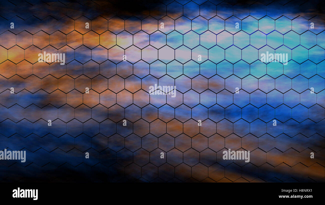 The 3d rendering colorful hexagon pattern with nice color Stock Photo ...