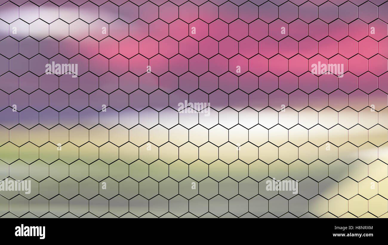 The 3d rendering colorful hexagon pattern with nice color Stock Photo ...