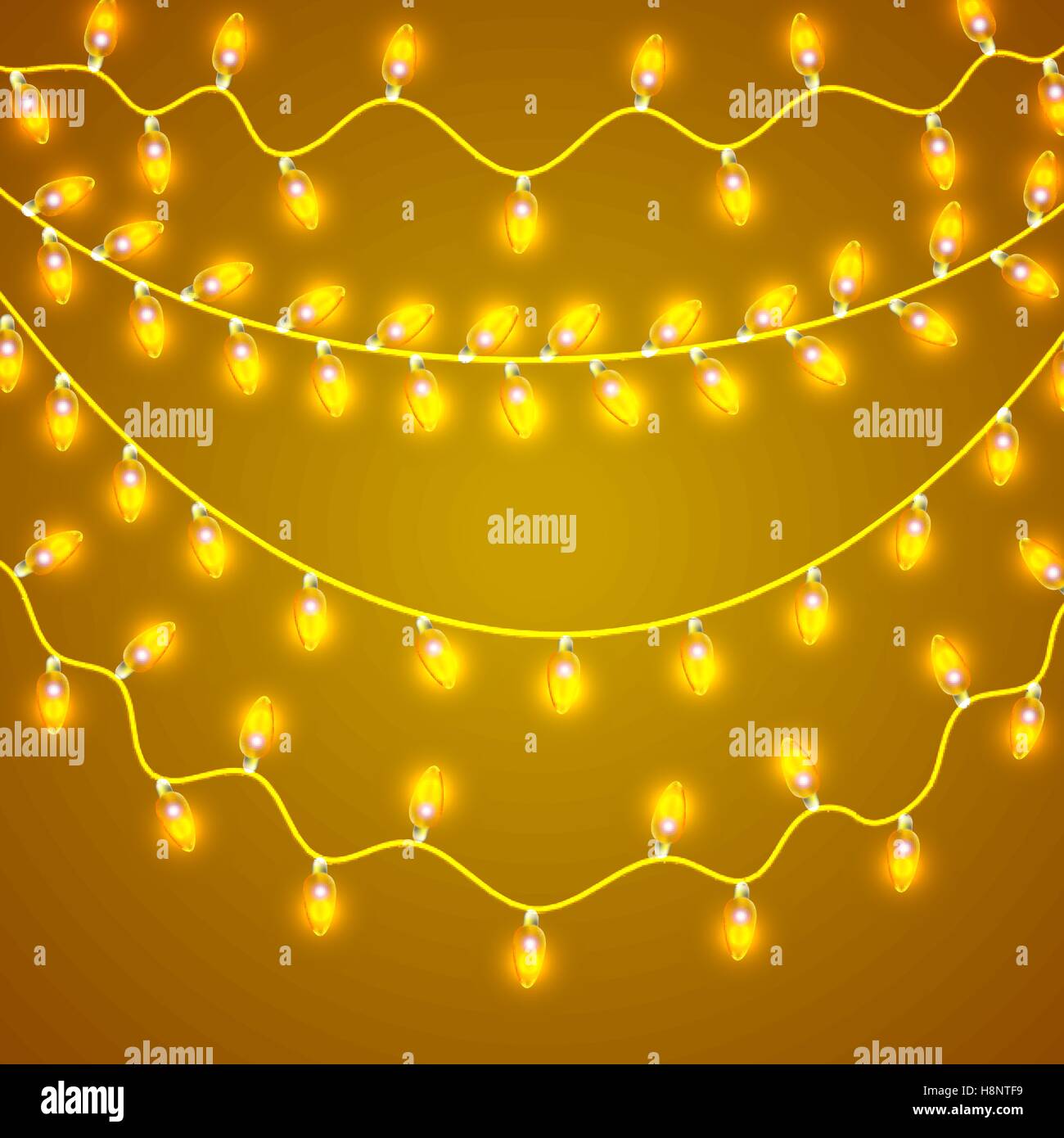 Colorful Glowing Christmas Lights.Vector backdrop for new Year. Holiday ...