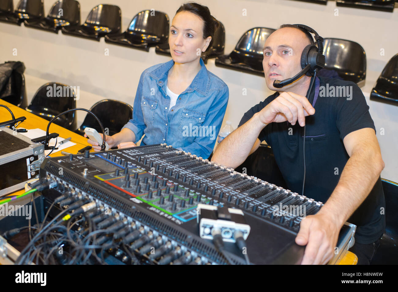 recording studio mixing desk Stock Photo - Alamy