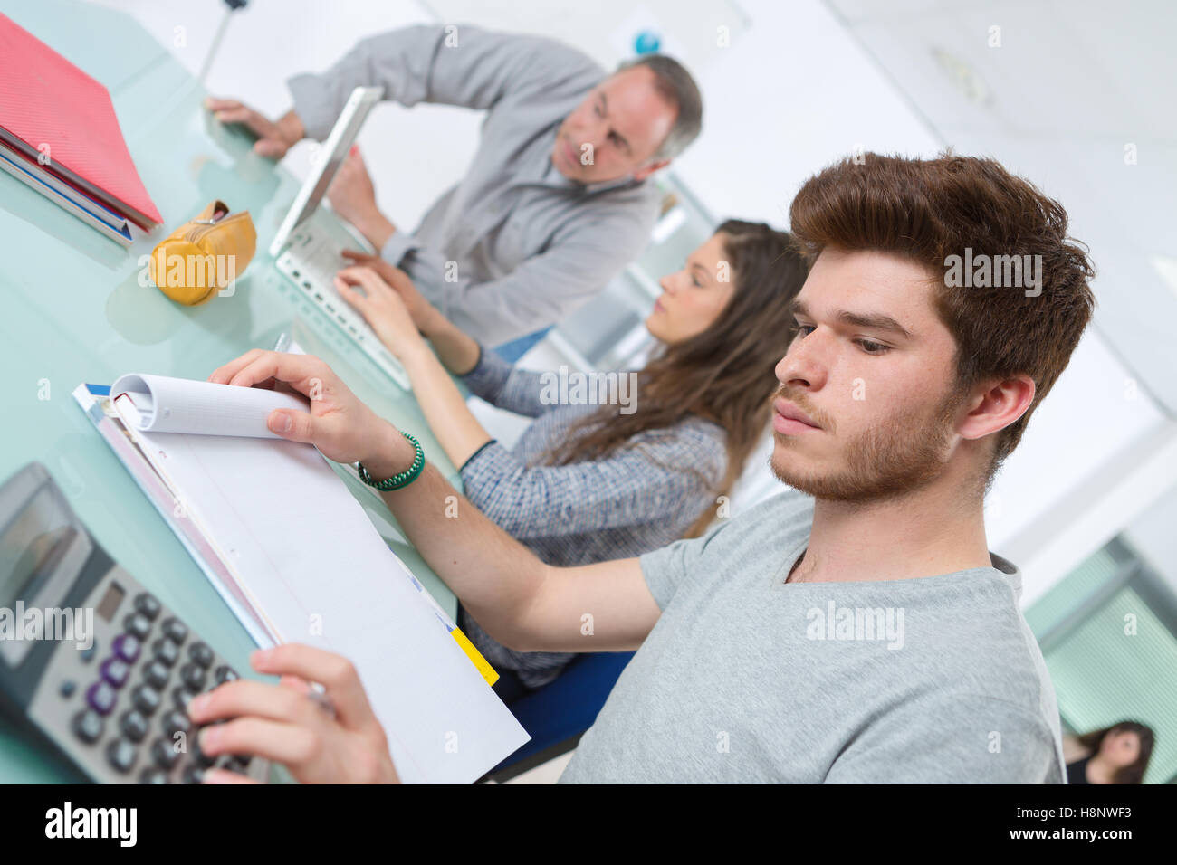 students in class Stock Photo - Alamy