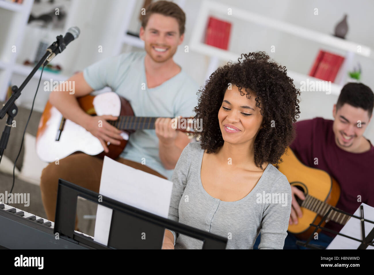 Band team hi-res stock photography and images - Alamy