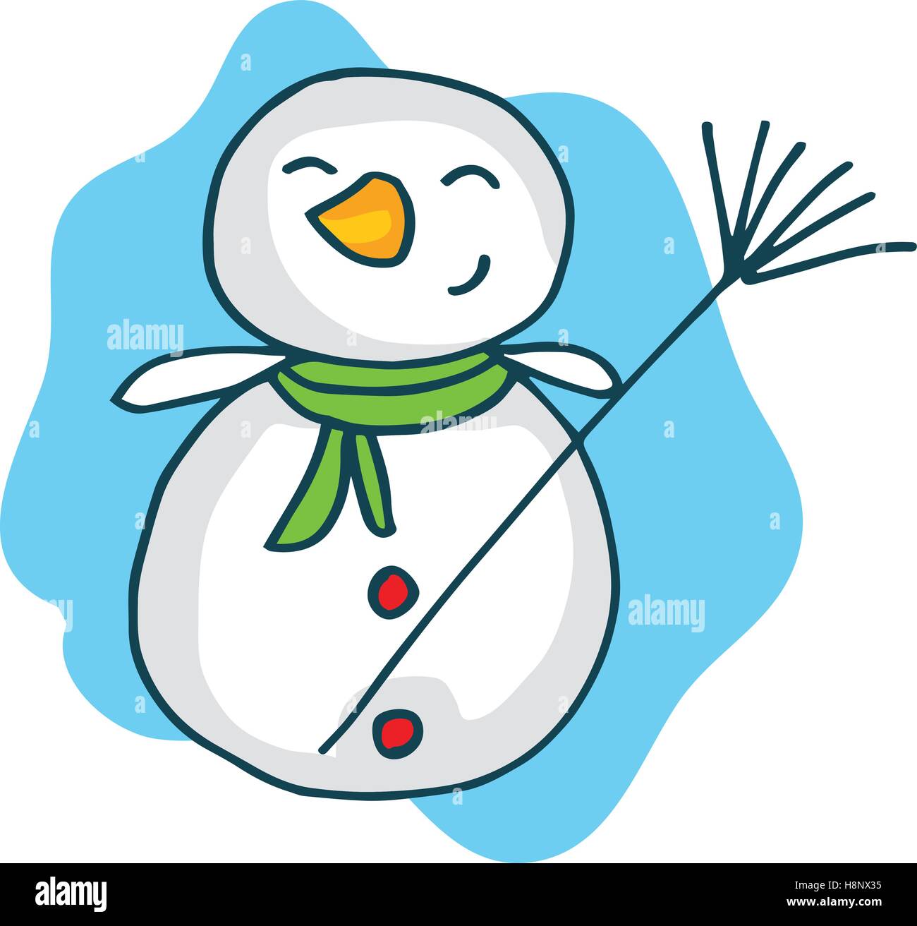 Snowman simple collection vector art Stock Vector Image & Art - Alamy