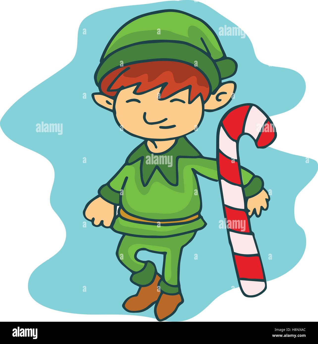 Cute elf helpers kid cartoon Stock Vector Image & Art - Alamy