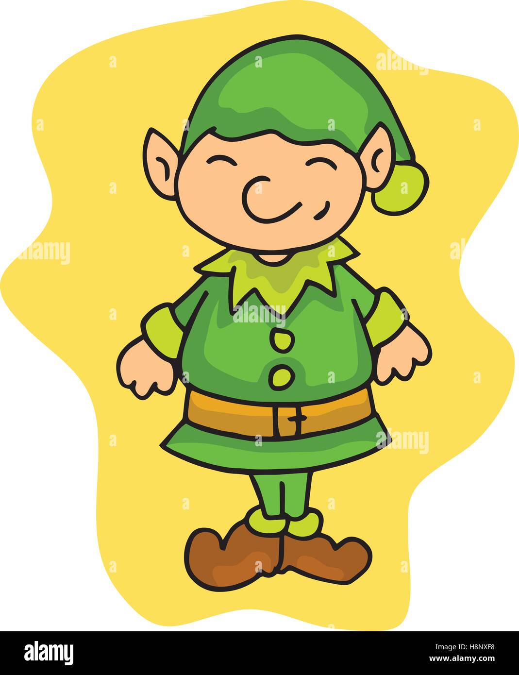 Little Christmas elf helpers kid cartoon Stock Vector Image & Art - Alamy
