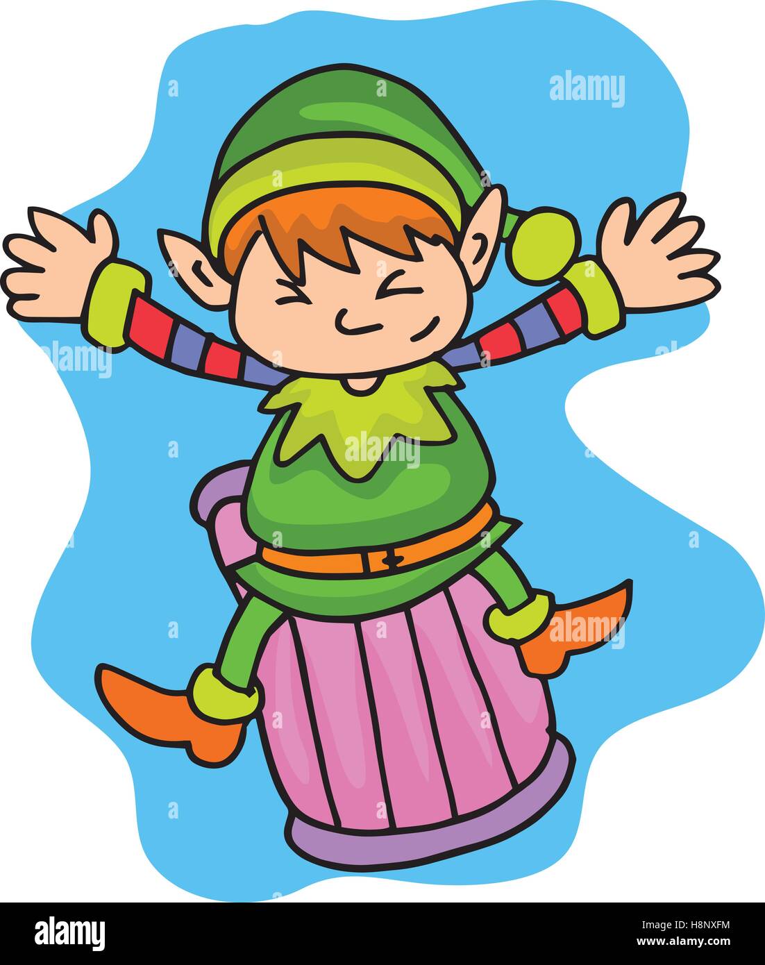 Collection elf helper Christmas vector Stock Vector Image & Art - Alamy
