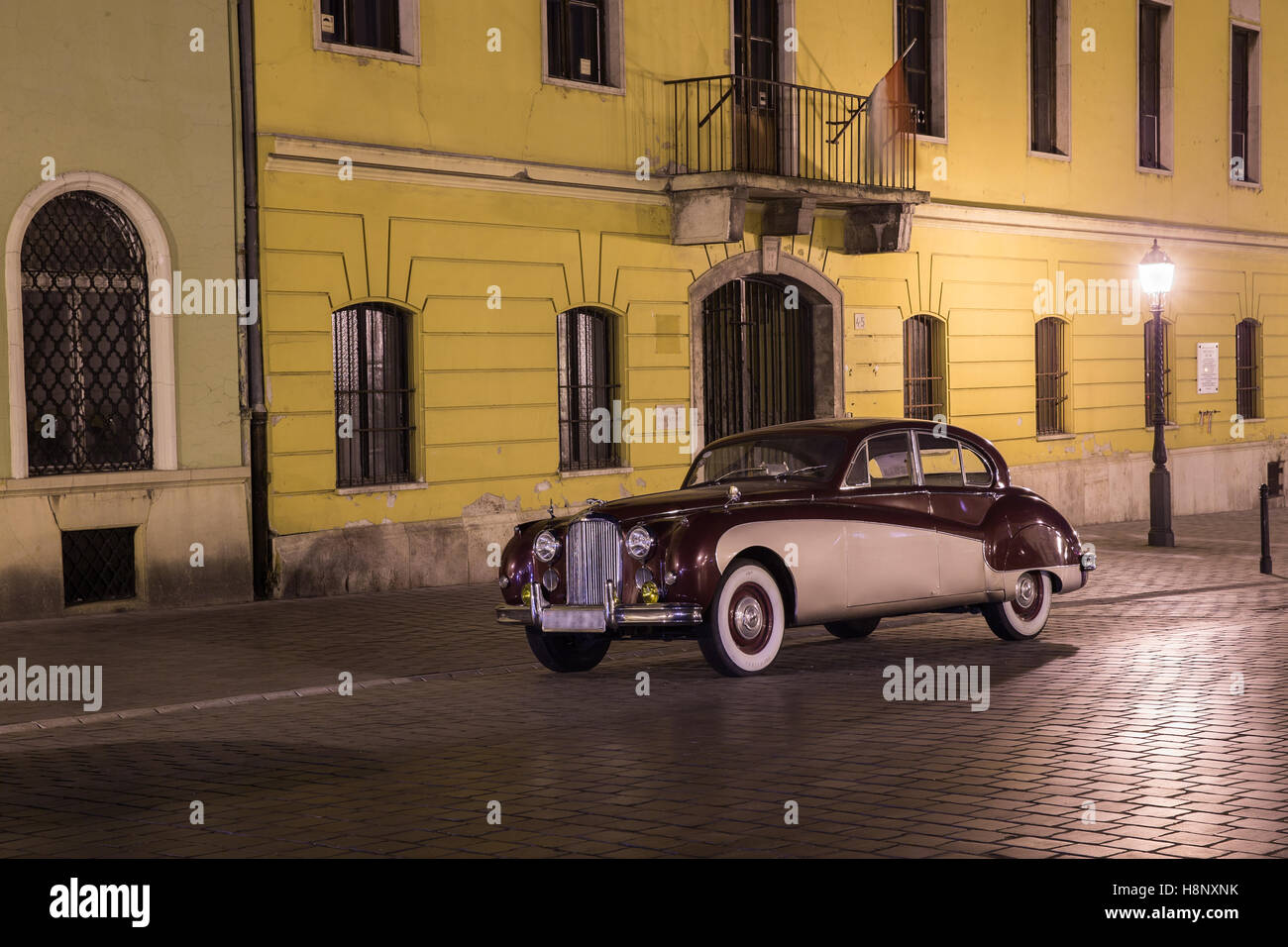Alone vintage car on the street Stock Photo - Alamy