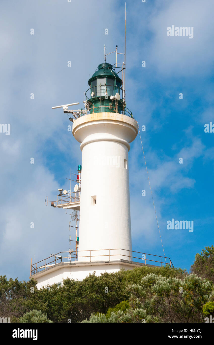 Historic lighthouse at Point Lonsdale on the Bellarine Peninsula ...