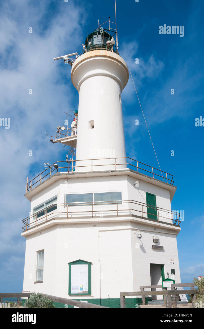 Historic lighthouse at Point Lonsdale on the Bellarine Peninsula ...