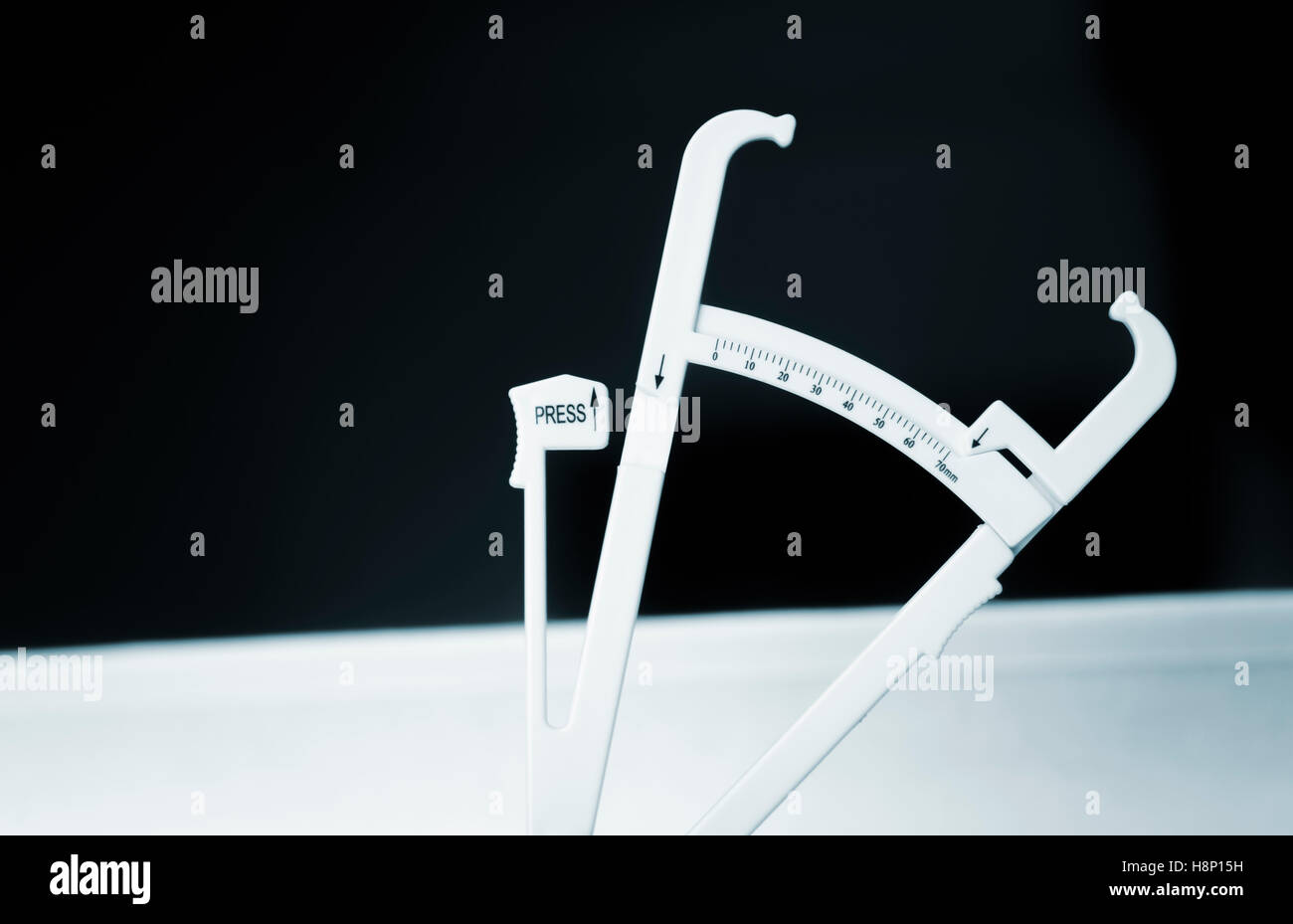 Bodyfat fat calipers used to measure percentage fat in different zones ...