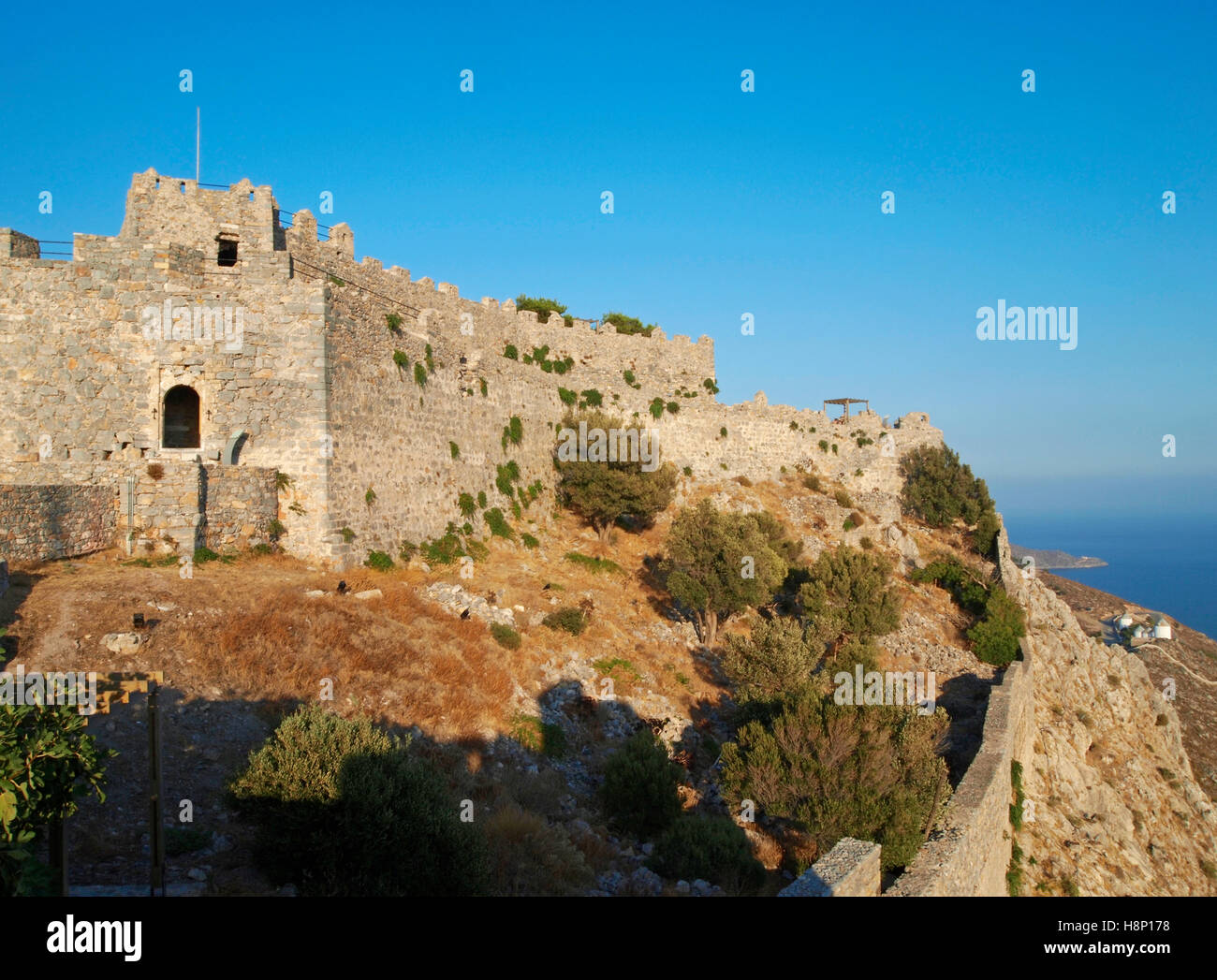 Leros crusader castle panteli leros island dodocanese greece europe hi ...