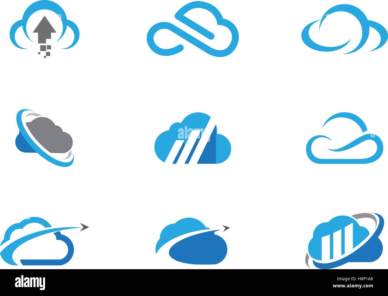 cloud technology vector logo template design vector Stock Vector Image ...