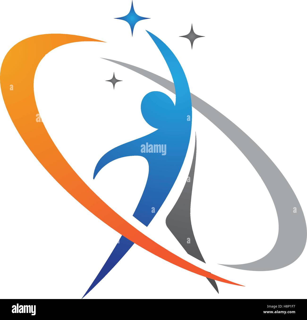 Fun people Healthy Life icon Logo template Stock Vector Image & Art - Alamy