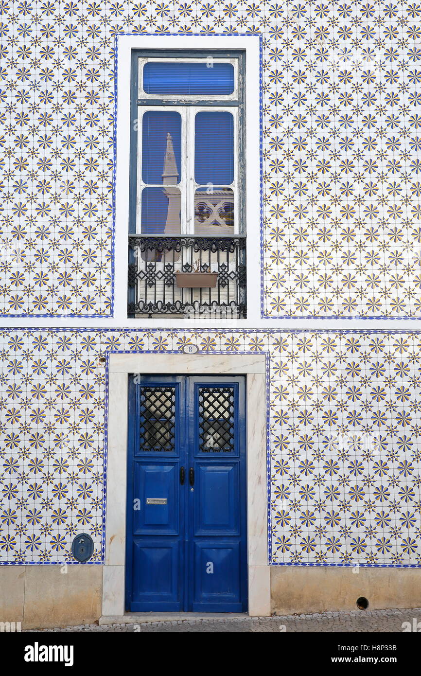 BEJA, PORTUGAL: A typical house facade with the Regional Museum ...
