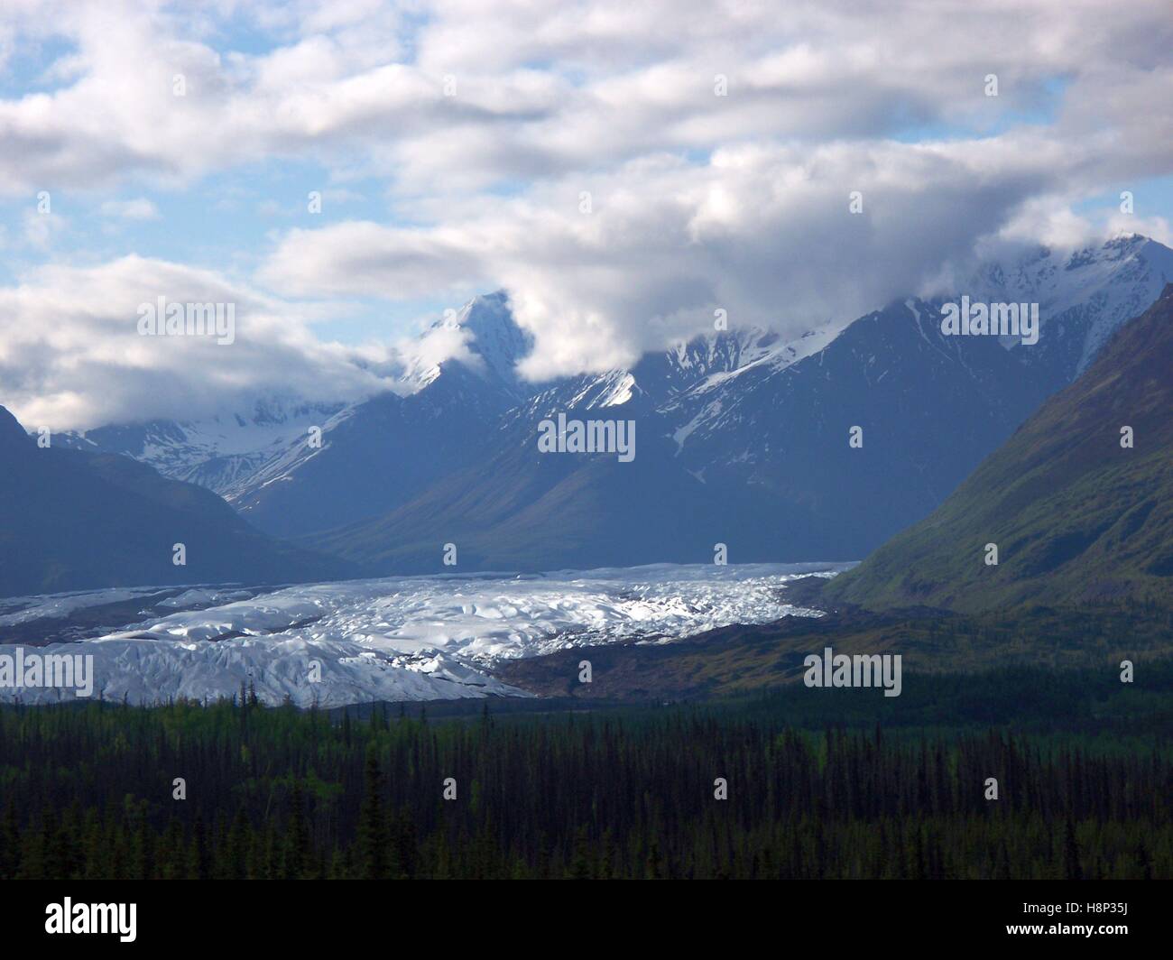 The Matanuska Glacier, Along The Glenn Highway In Southeastern Alaska ...