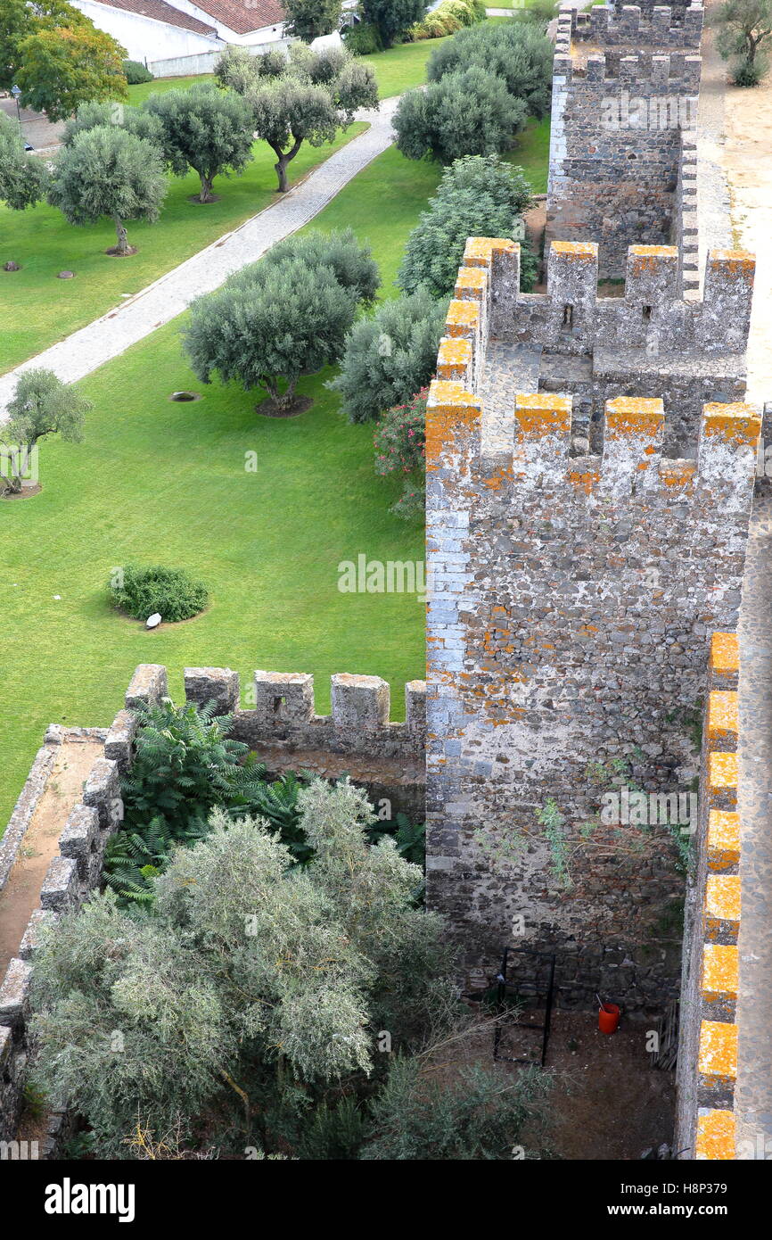 BEJA, PORTUGAL: View of the castle from the top of the tower Stock ...