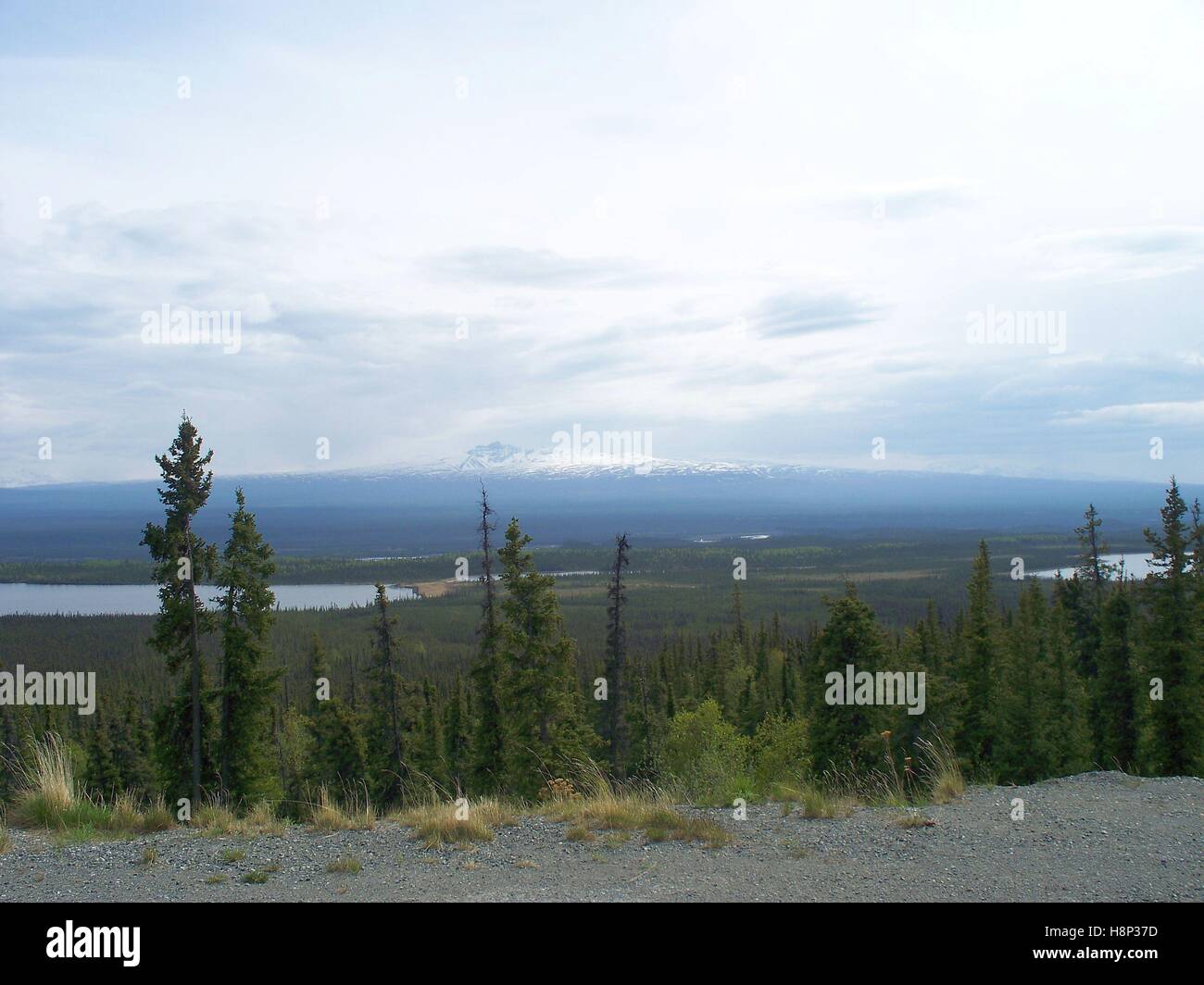 Mountain Range View From Afar In Alaska Stock Photo - Alamy