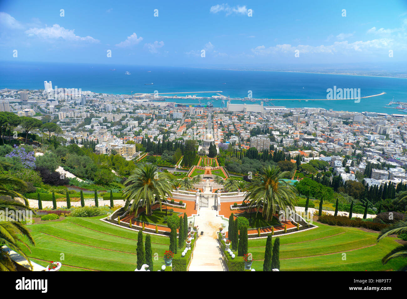 The Bahai gardens in Haifa, Israel Stock Photo - Alamy