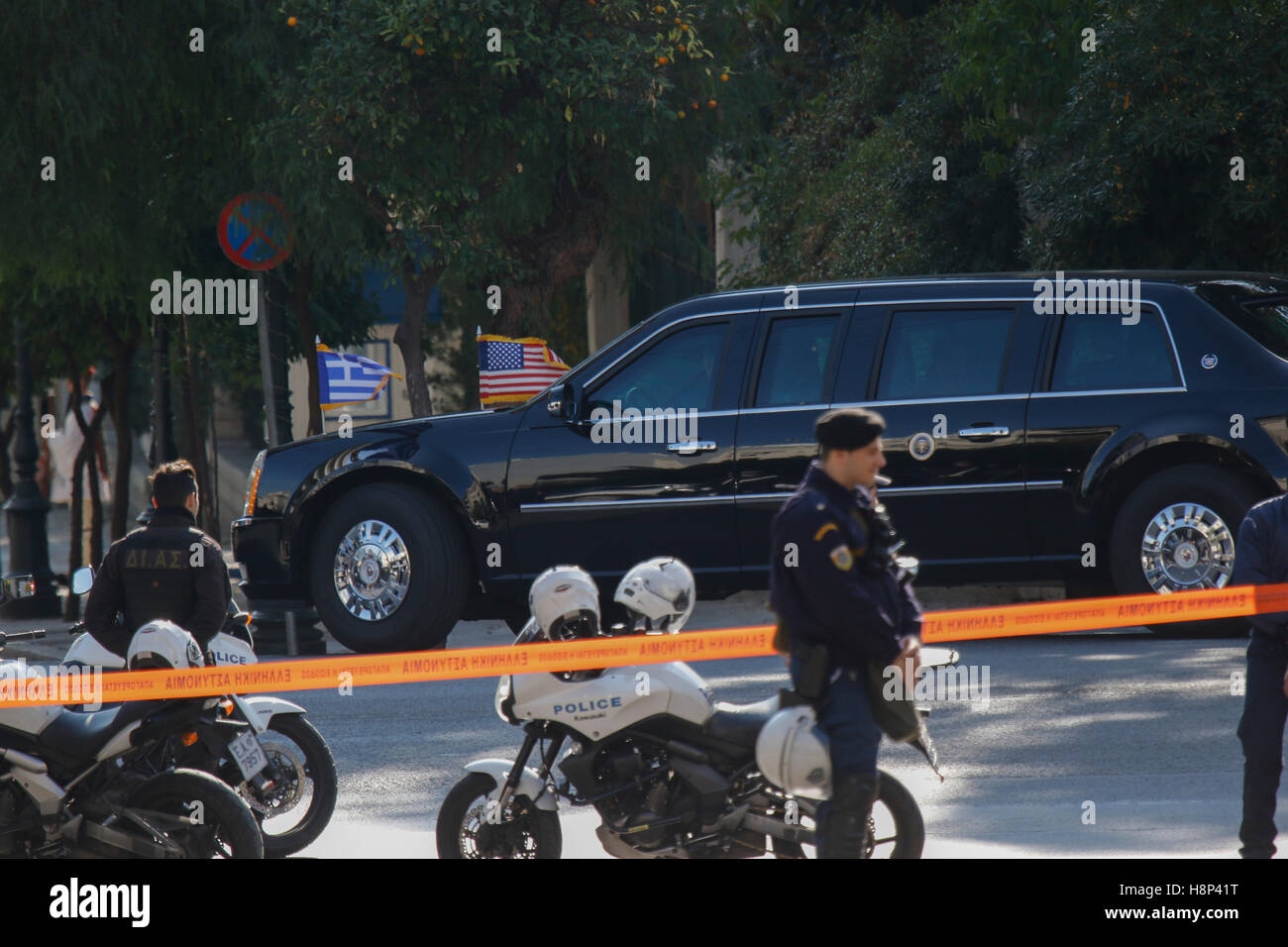 Athens, Greece. 15th Nov, 2016. One of the two identical Presidential ...