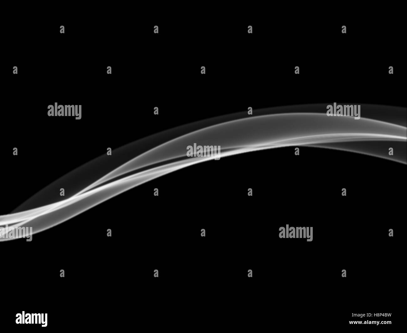 abstract white flame smoke frame over black background with copyspace ...