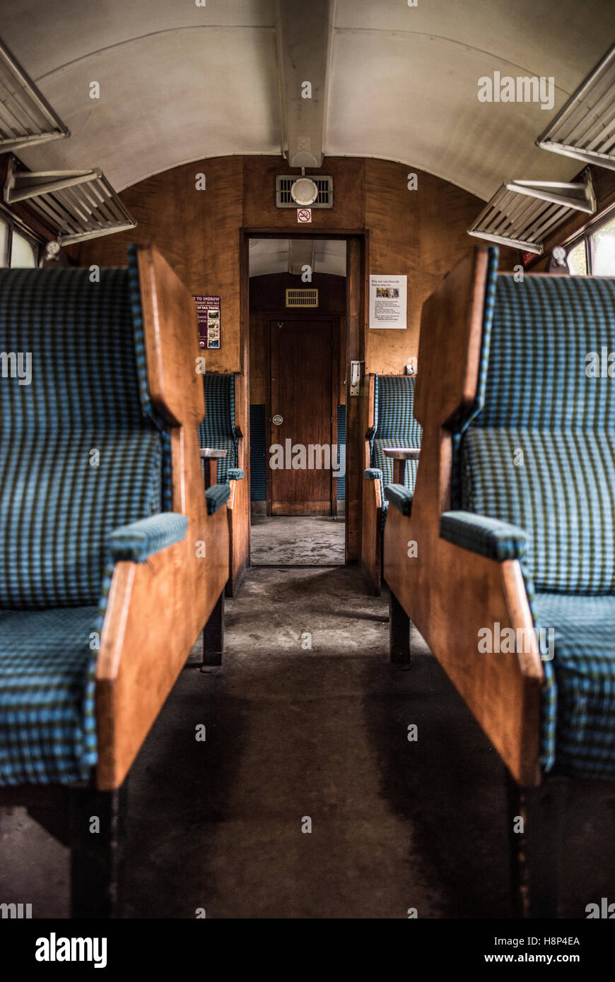 Empty carriage on the 'Remembrance' Steam train, from Oxenhope to ...