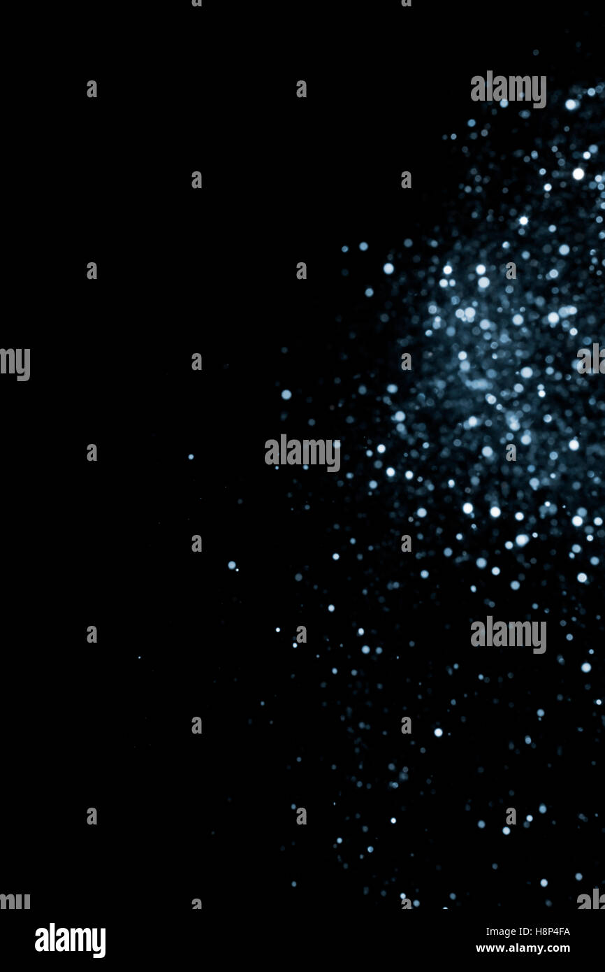 Silver overlay background of lights with bokeh effect. Includes copy ...