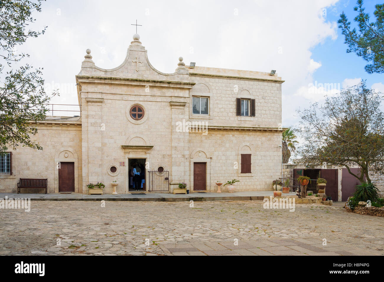 The Carmelite Muhraka Monastery, at the top of the highest peak of the ...