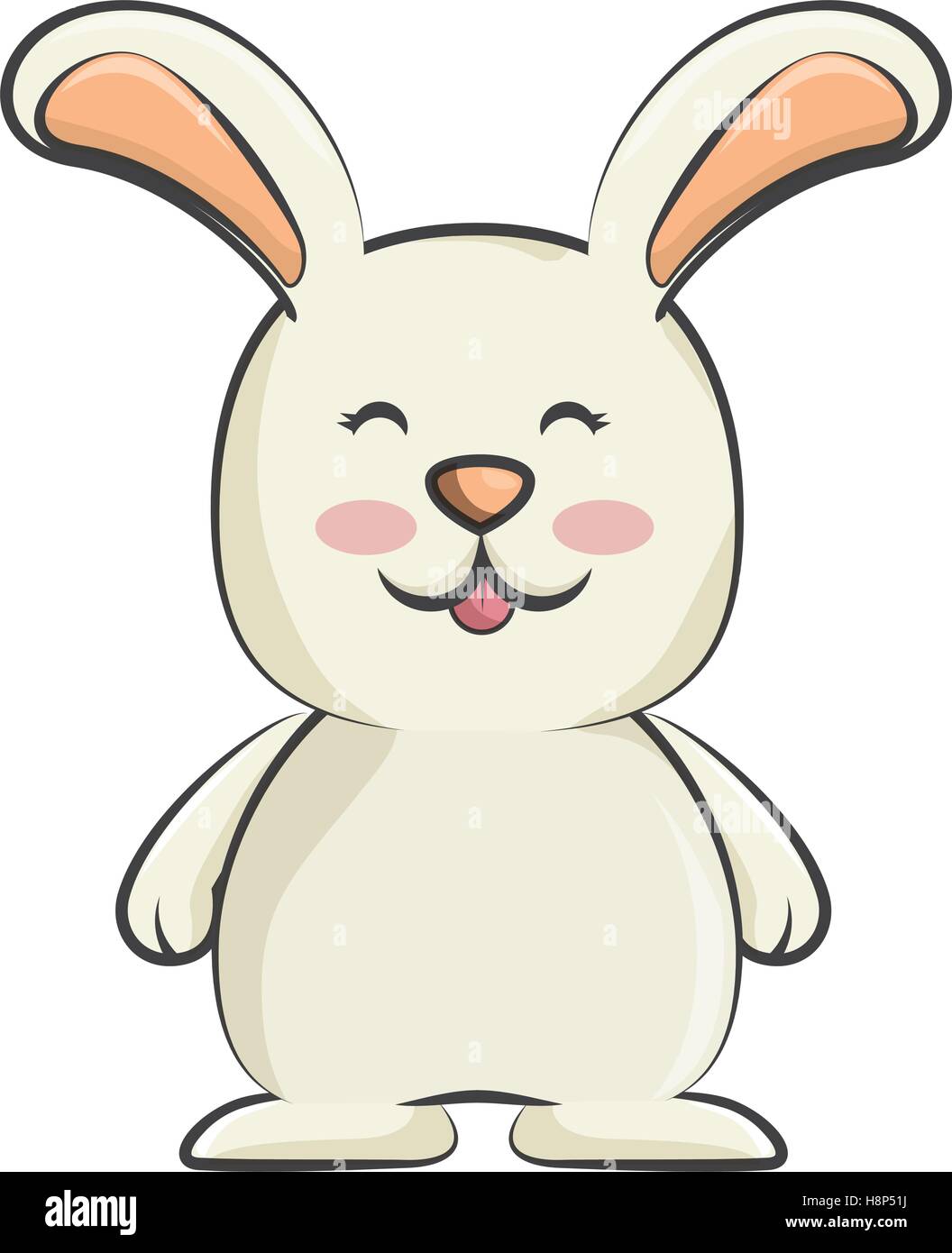 cute rabbit character isolated vector illustration design Stock Vector ...