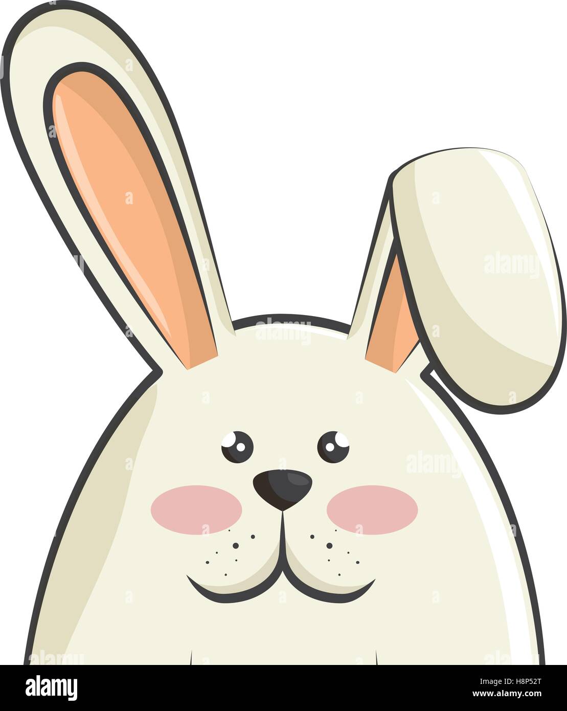 cute rabbit character isolated vector illustration design Stock Vector ...