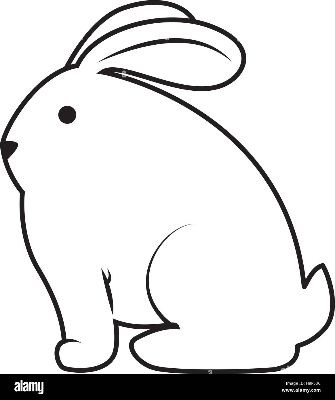 cute rabbit character isolated vector illustration design Stock Vector ...