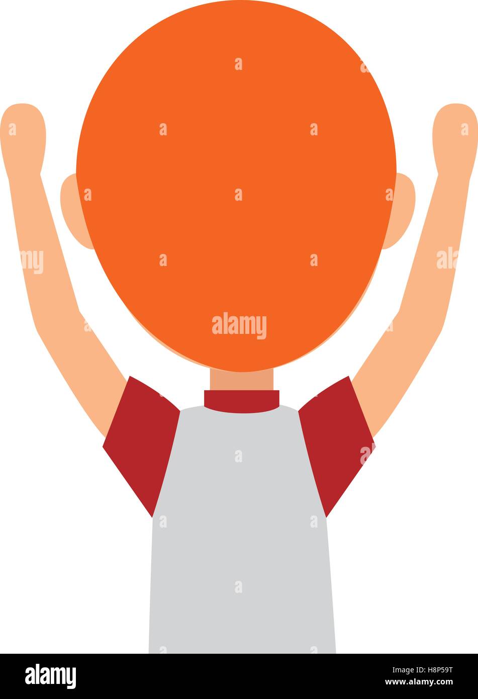 person character from behind vector illustration design Stock Vector ...