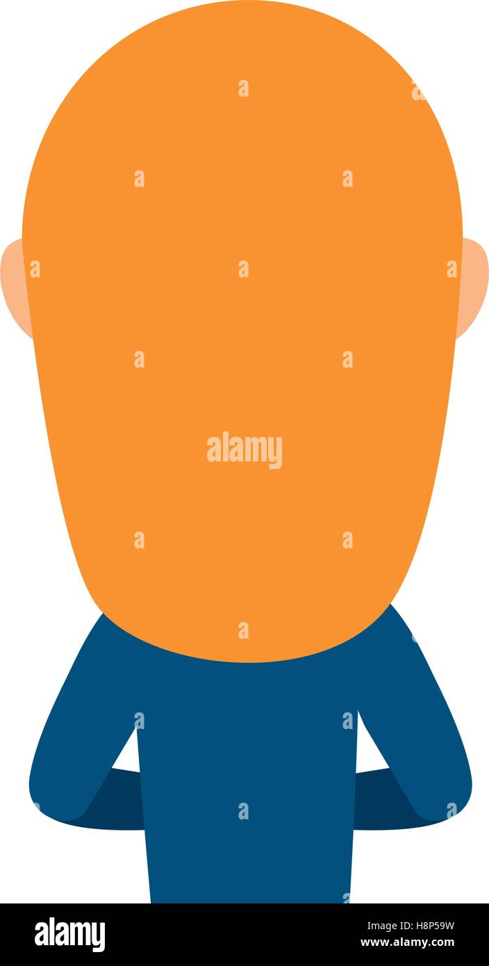 person character from behind vector illustration design Stock Vector ...