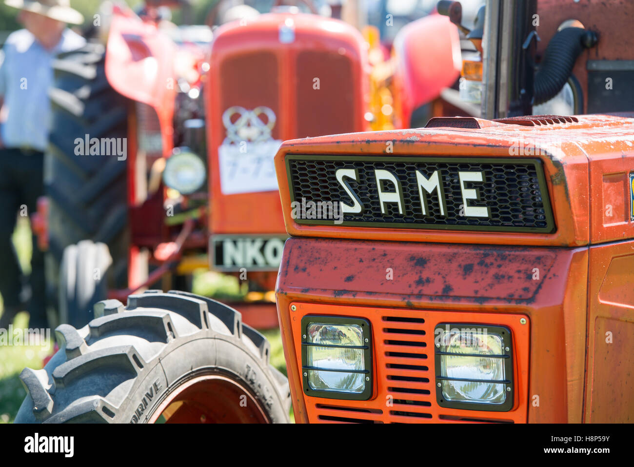 England, Yorkshire - Tractors being shown at the Masham Steam Rally, an ...