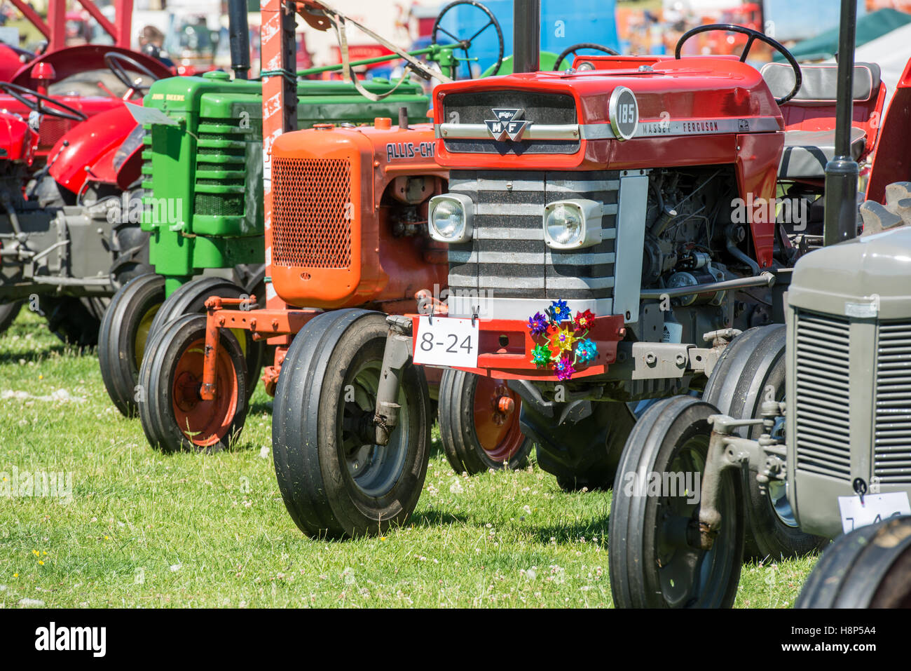 England, Yorkshire - Tractors being shown at the Masham Steam Rally, an ...