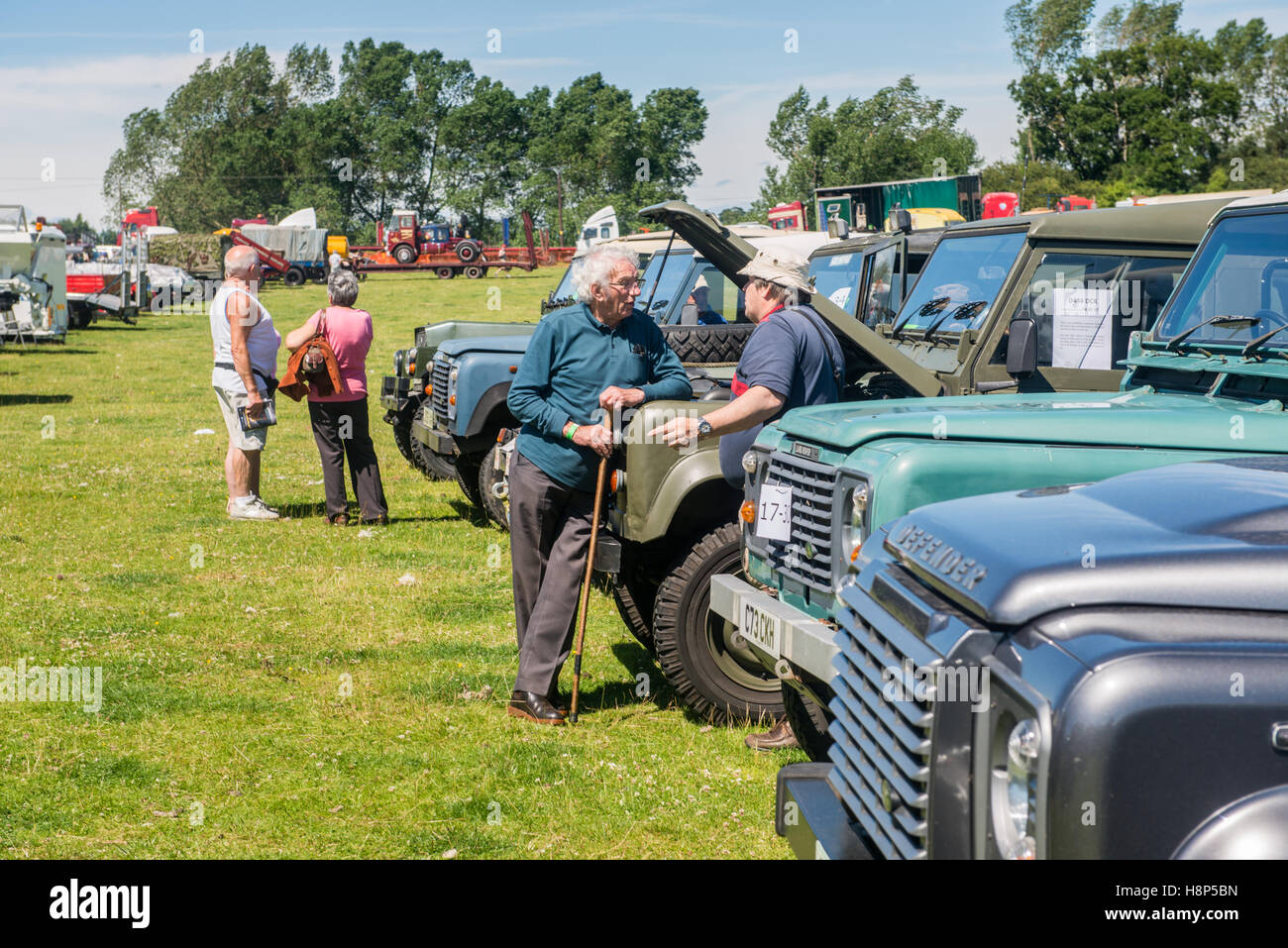 England, Yorkshire - Land Rovers being shown at the Masham Steam Rally ...
